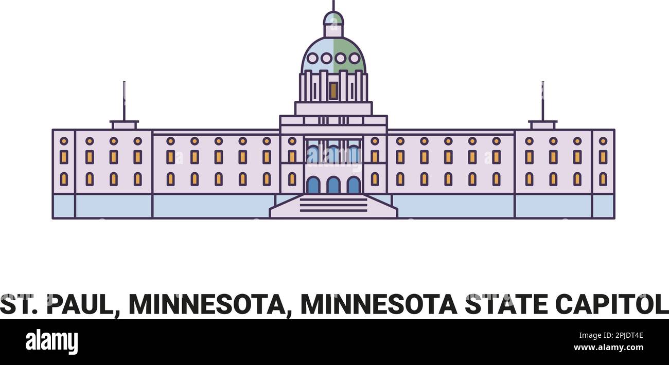 Minnesota state capitol dome Stock Vector Images - Alamy