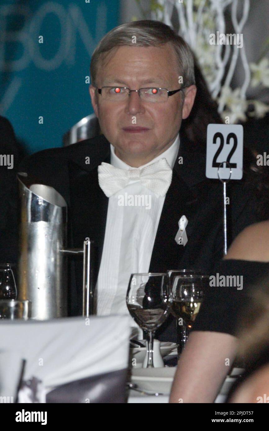 Kevin Rudd, Prime Minister of Australia A white tie fund-rasing gala ...