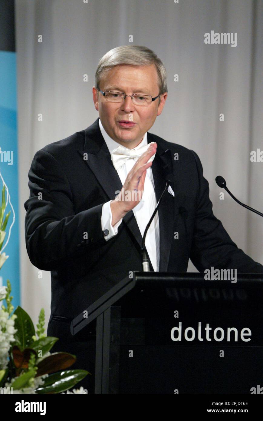 Kevin Rudd, Prime Minister of Australia A white tie fund-rasing gala ...