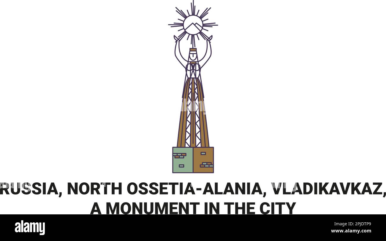 Russia, North Ossetiaalania, Vladikavkaz, A Monument In The City travel ...