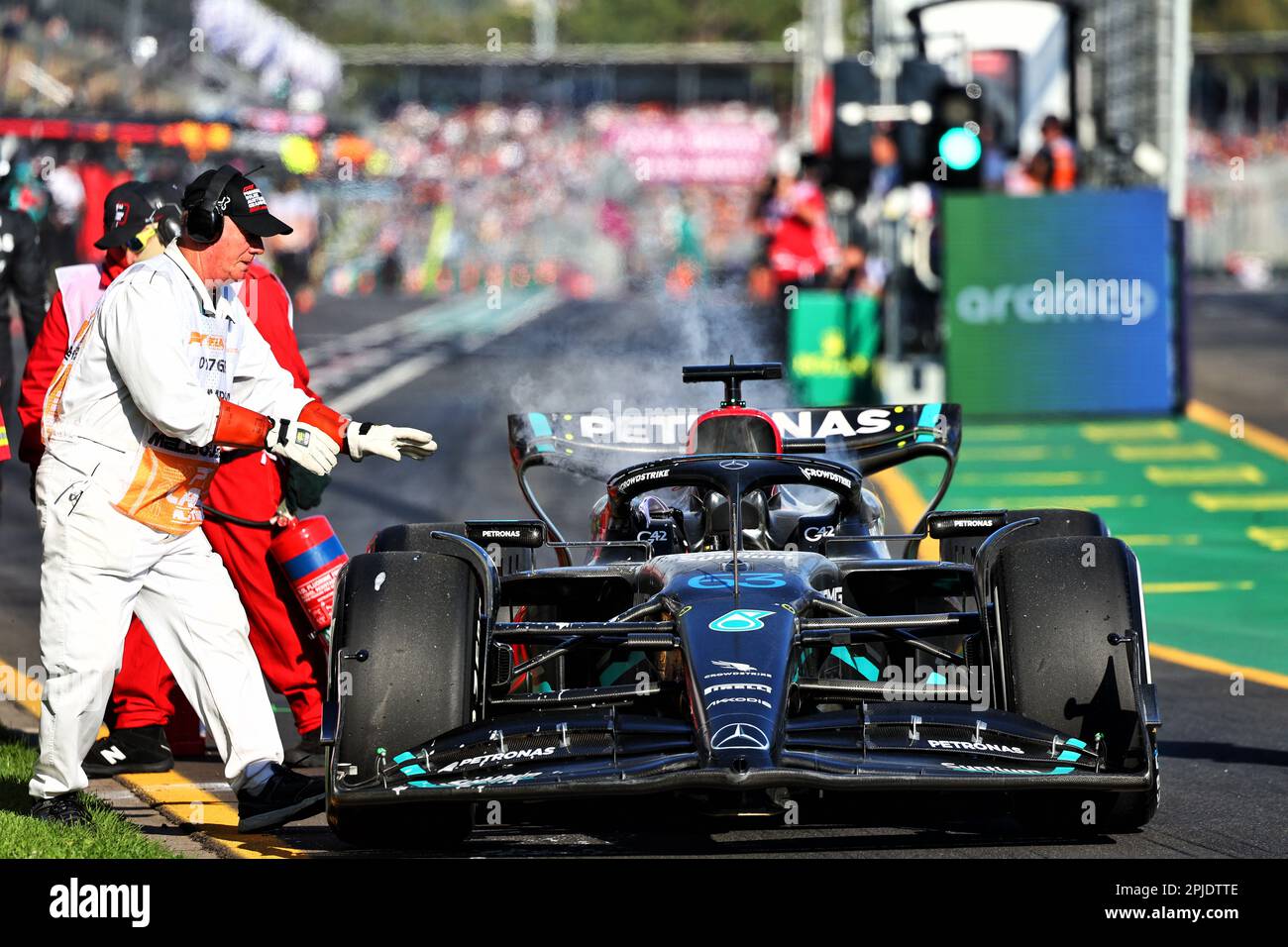Melbourne, Australia. 02nd Apr, 2023. George Russell (GBR) Mercedes AMG ...