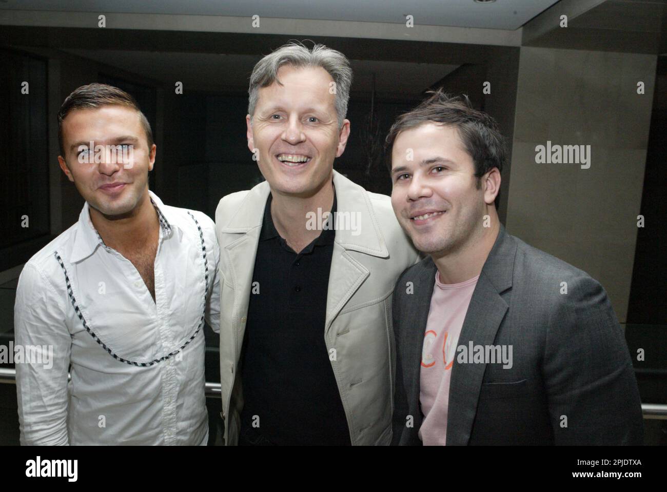 Mark Trevorrow ('Bob Downe', centre) and guests The Hilton Hotel's Zeta Bar holds its 4th ...