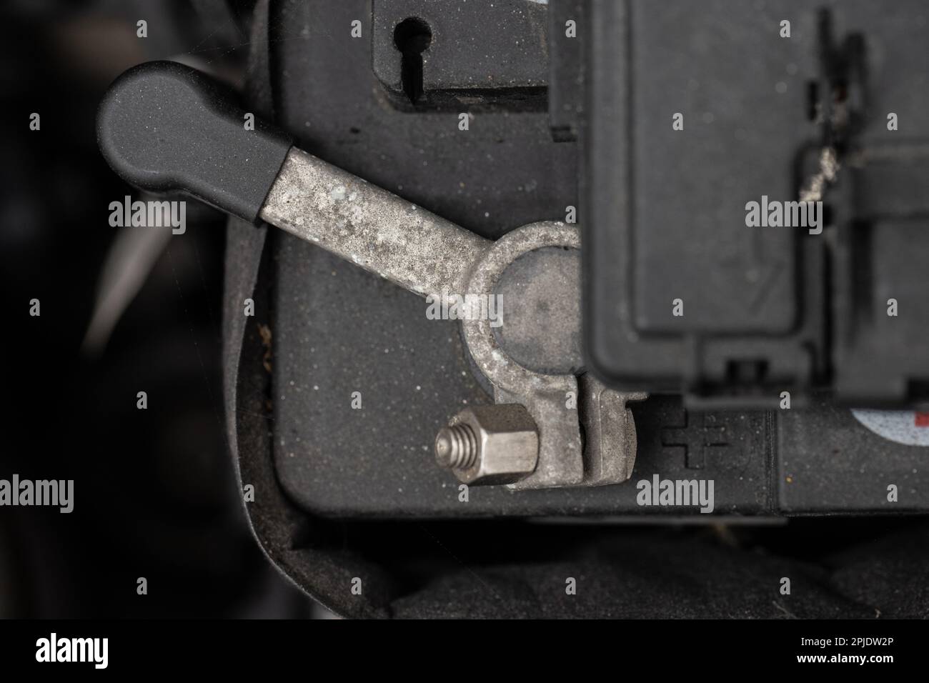 Positive battery contactor in a car Stock Photo - Alamy