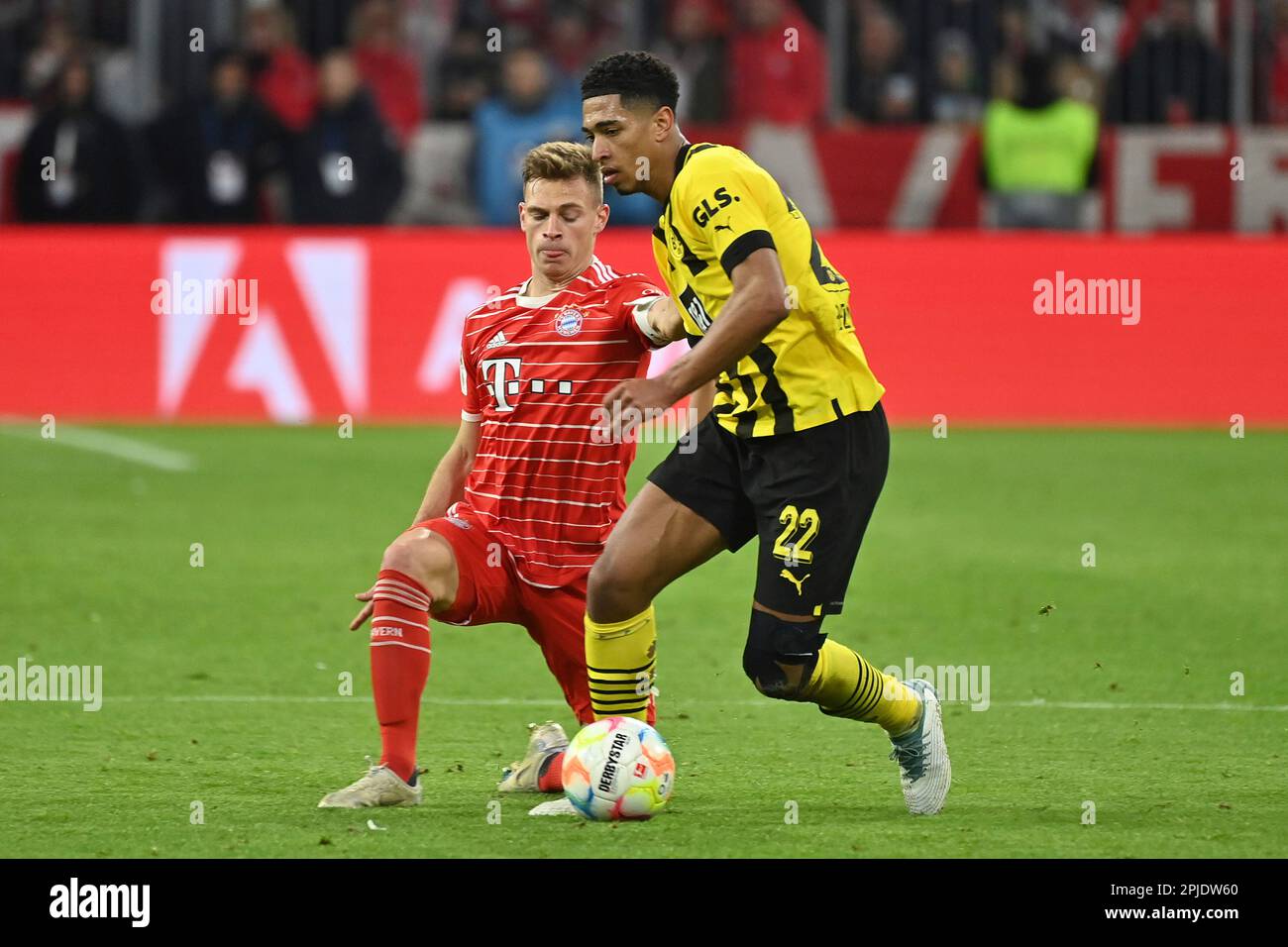 Munich, Deutschland. 01st Apr, 2023. Joshua KIMMICH (FC Bayern Munich ...