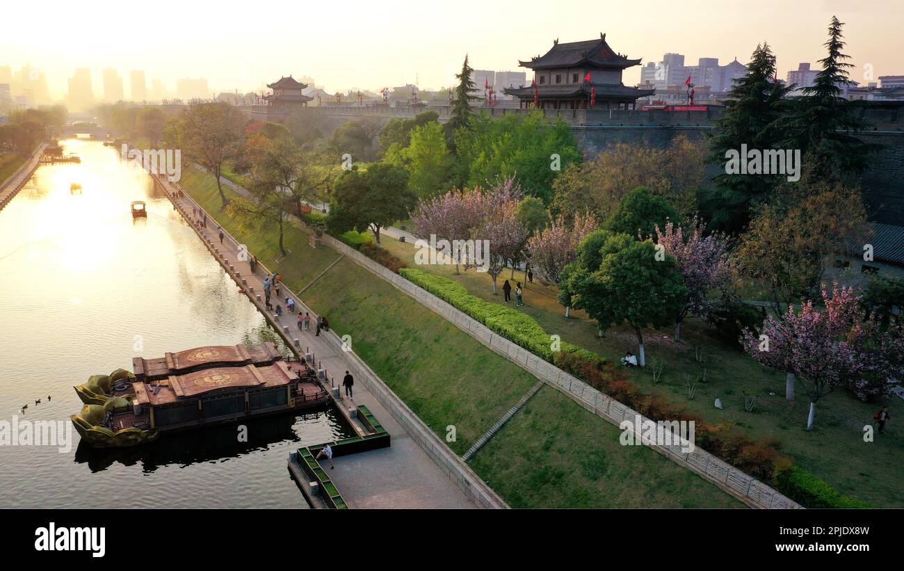 Xi'an. 1st Apr, 2023. This aerial photo taken on April 1, 2023 shows ...