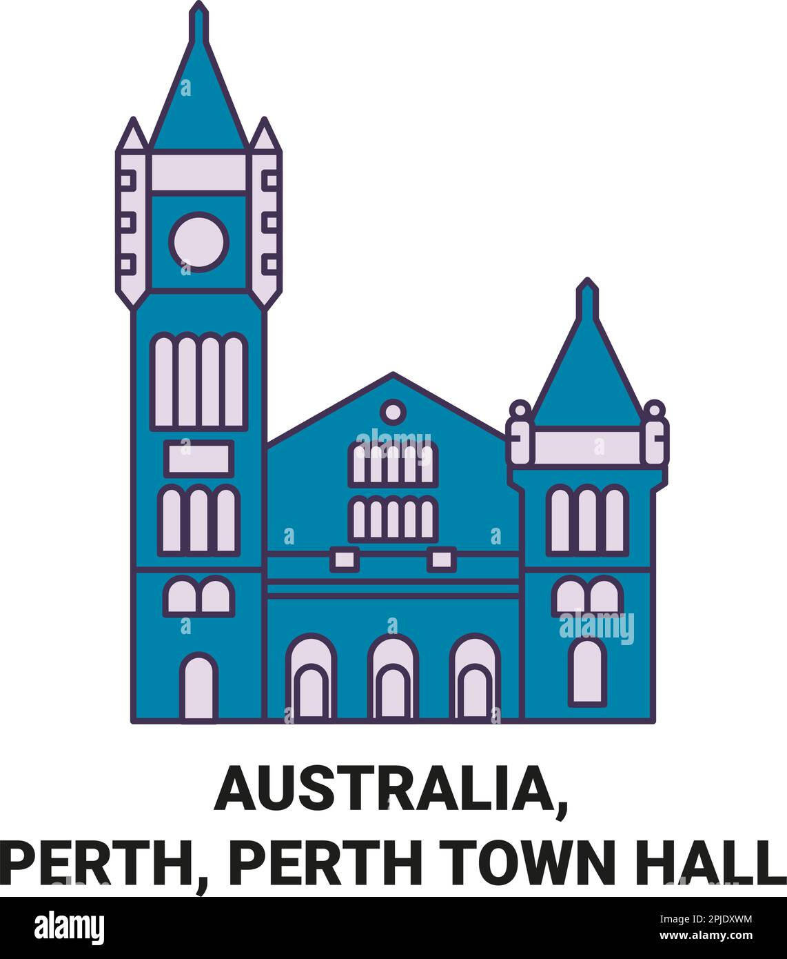 Perth city hall Stock Vector Images - Alamy