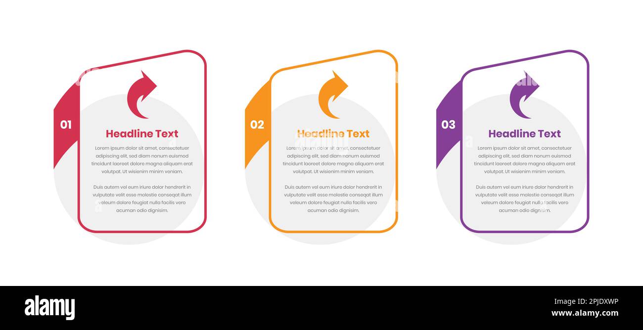 Minimal text presentation card for steps infographic template Stock ...