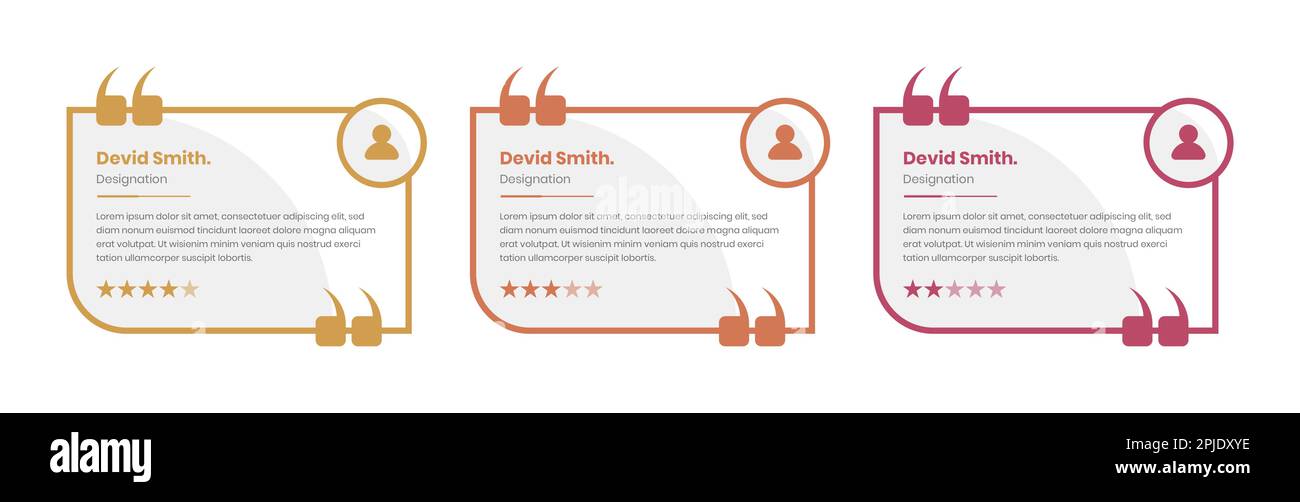 Customer feedback card with rating star for website and presentation ...