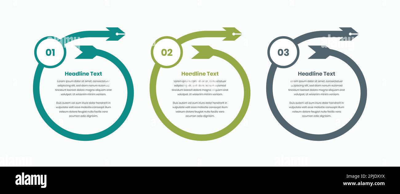 Abstract arrow shape with number for steps infographic presentation ...