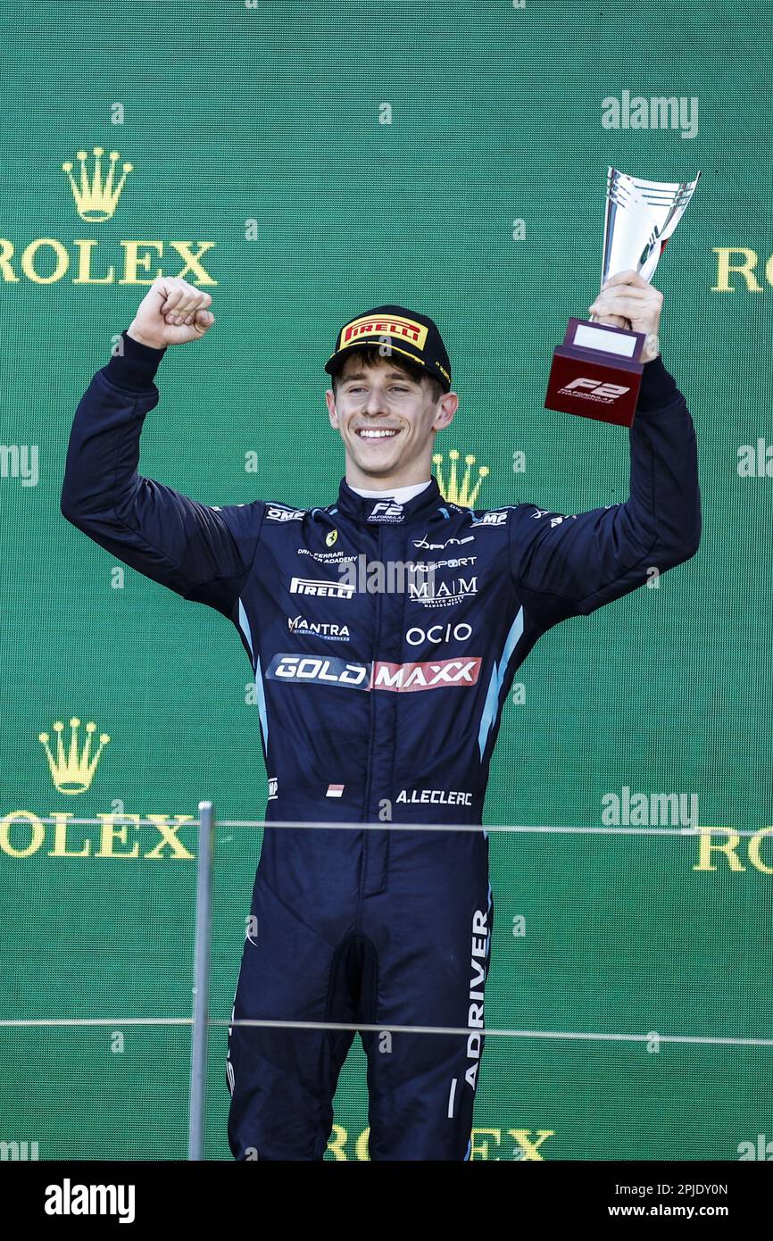 LECLERC Arthur (mco), DAMS, Dallara F2, portrait podium during the 3rd ...