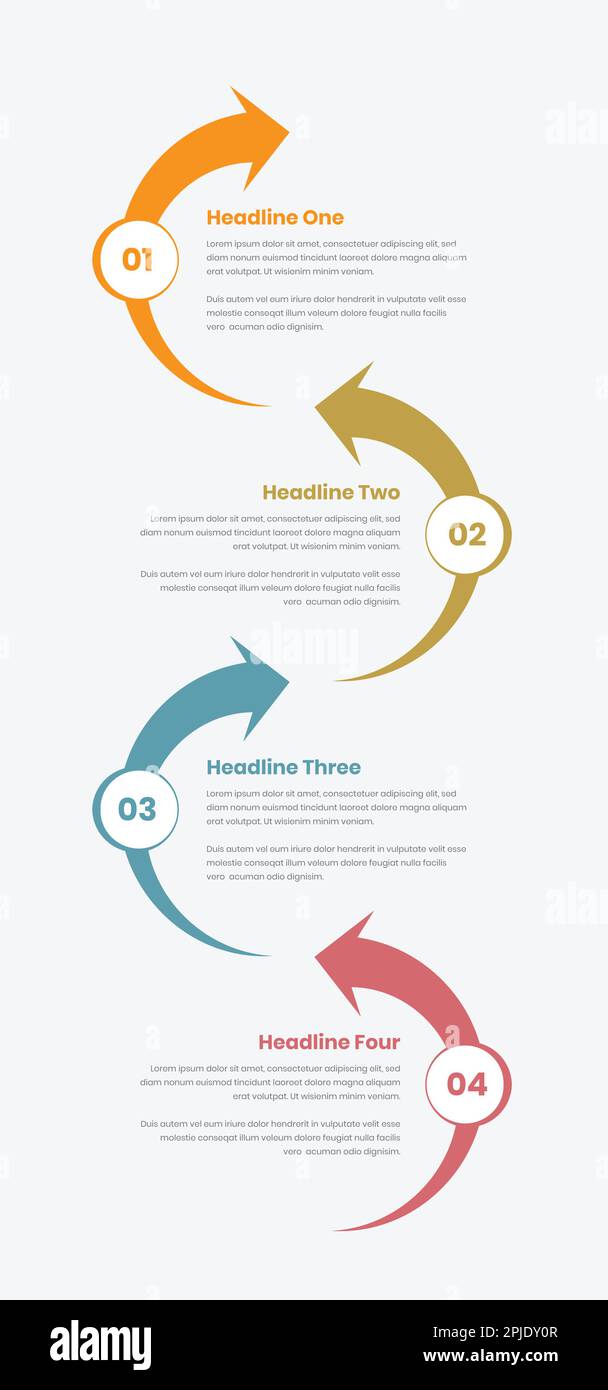 Infographic vertical business timeline or steps text presentation ...