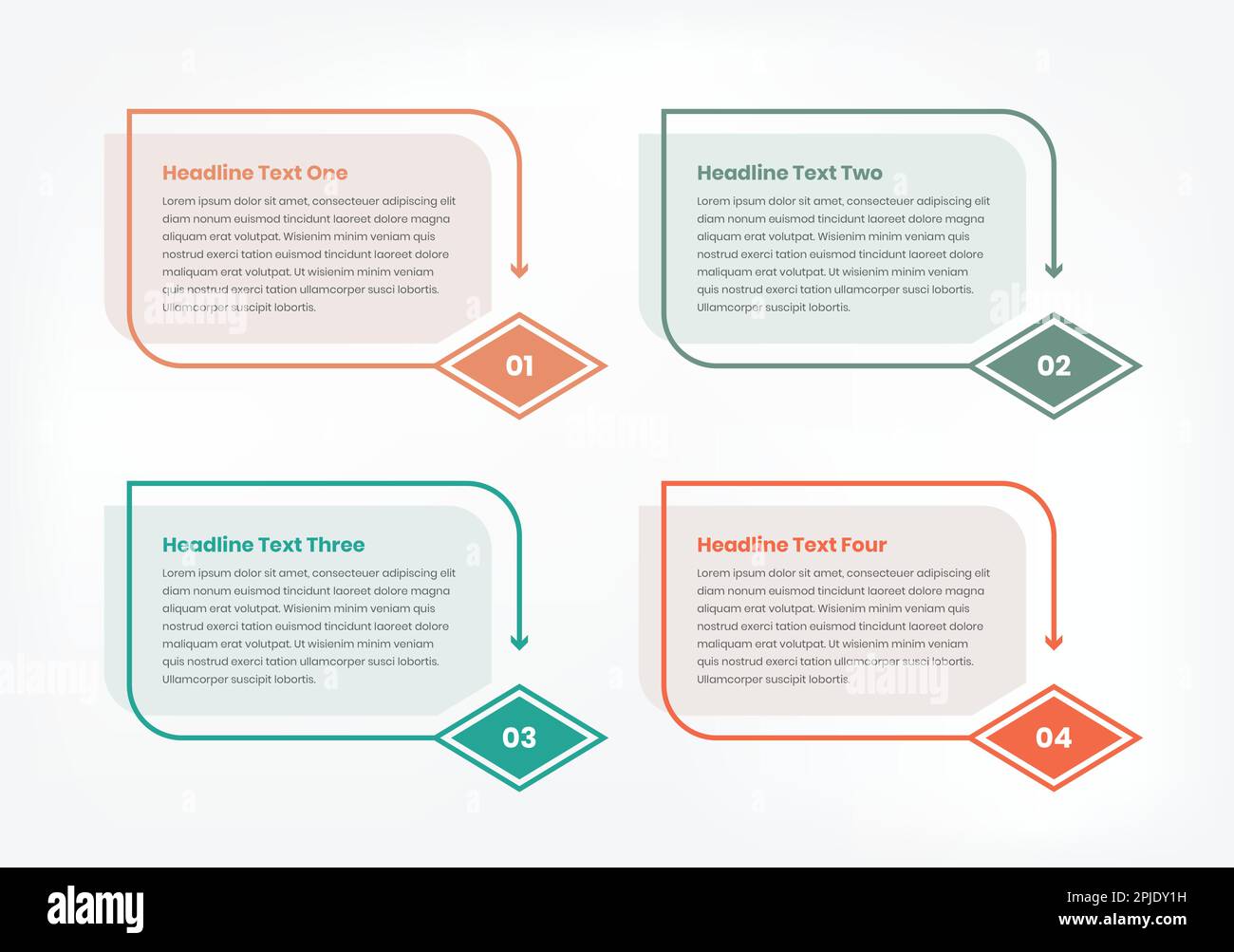 Infographic text presentation Template with number and abstract shape ...