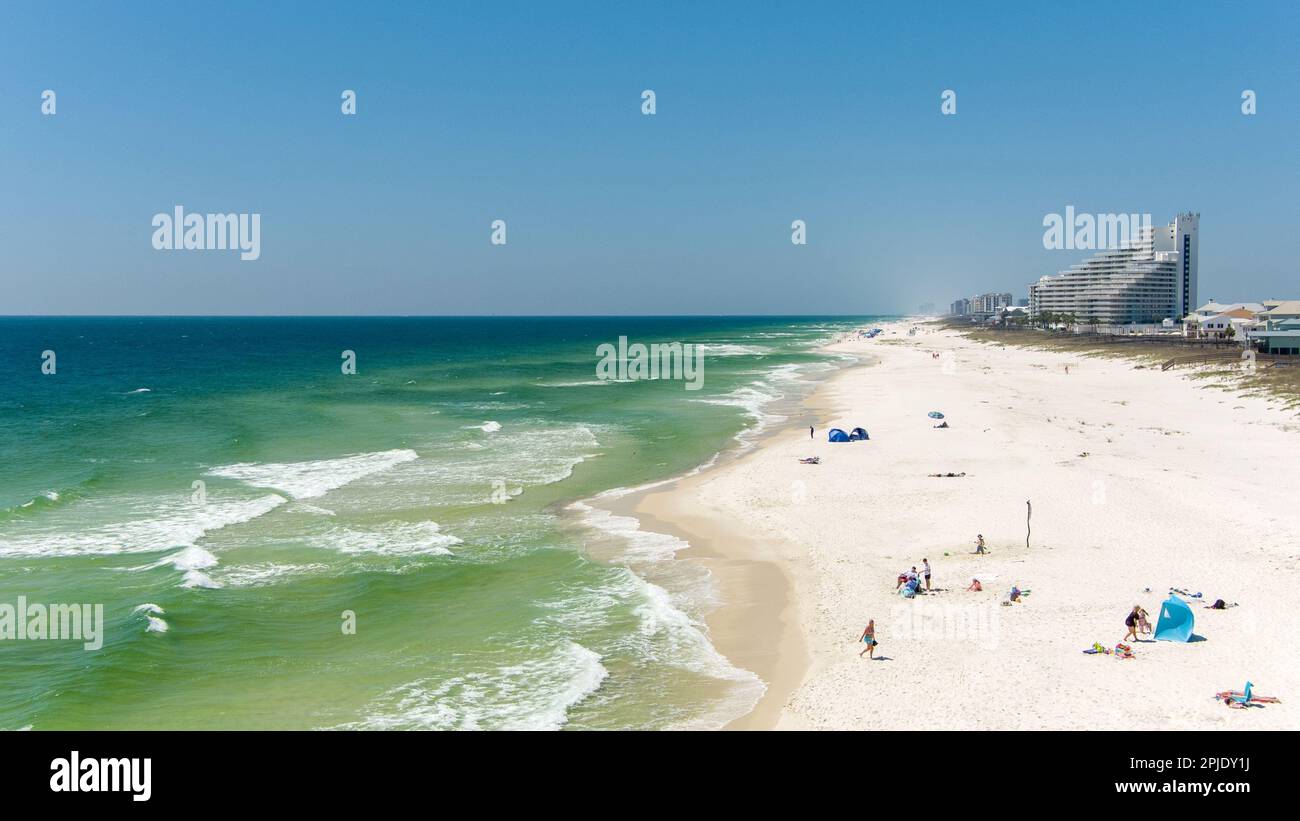 Aerial view of Perdido Key Beach West Stock Photo - Alamy