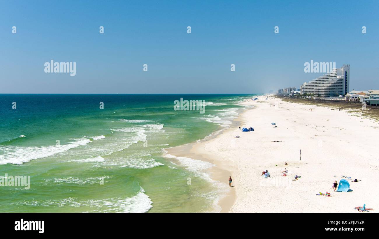 Aerial view of Perdido Key Beach West Stock Photo - Alamy