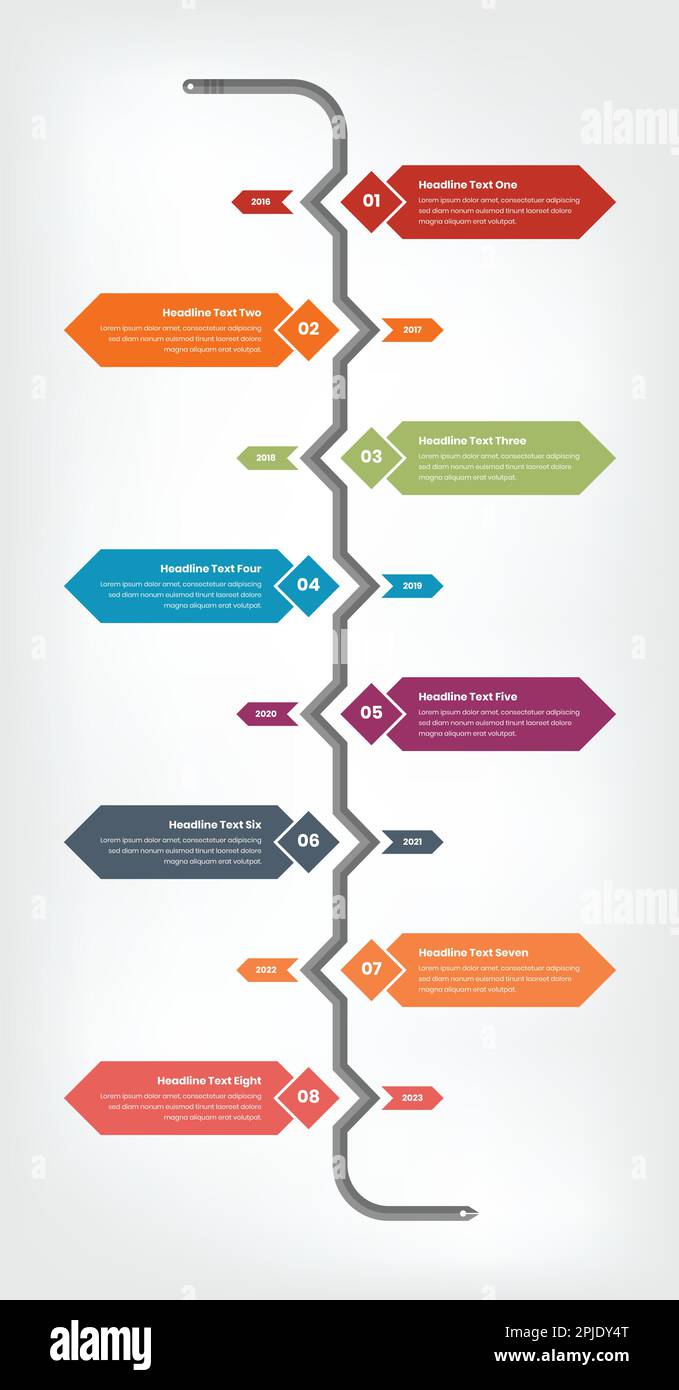 Long timeline vertical infographic text presentation template Stock ... Long timeline vertical infographic text presentation template Stock ...