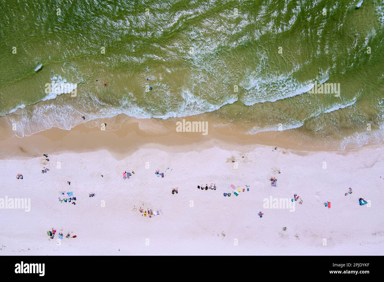 Aerial view of the surf at Perdido Key Beach Stock Photo - Alamy