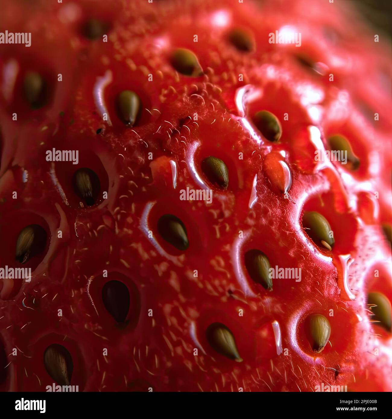 macro close up of red strawberry skin Stock Photo - Alamy