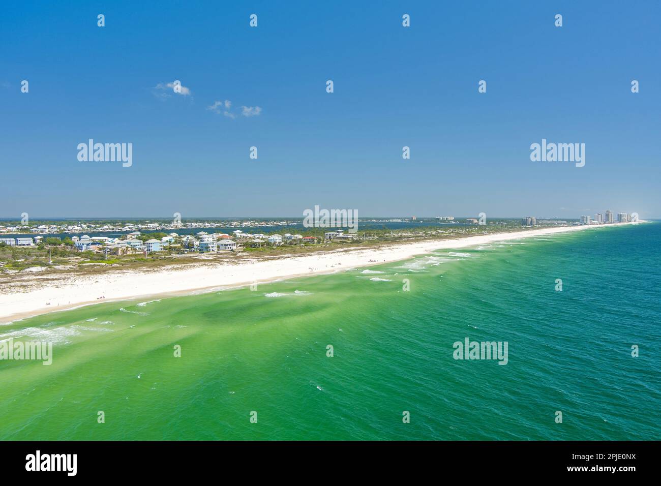 Aerial view of Perdido Key Beach and Ono Island Stock Photo - Alamy