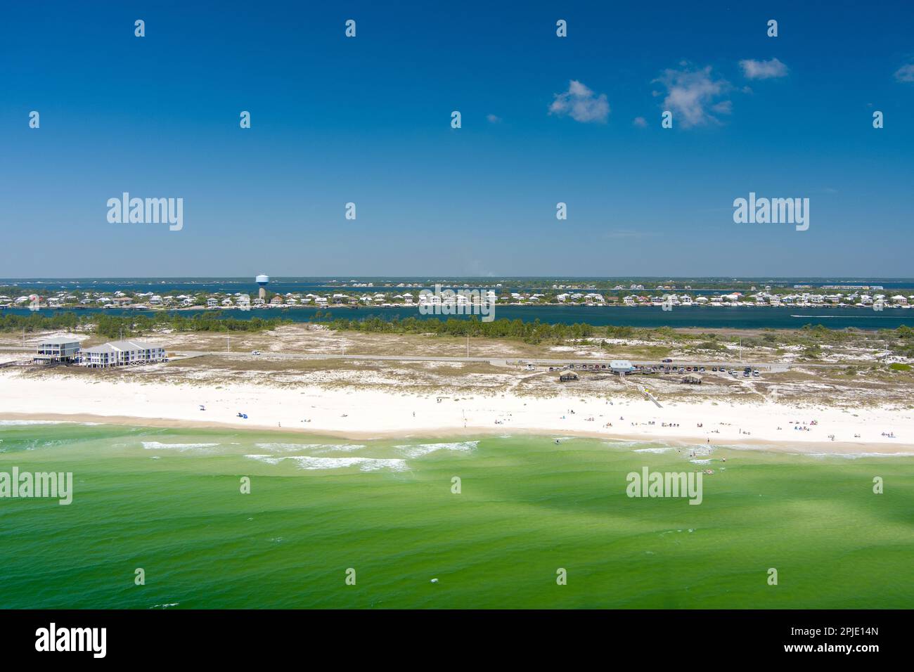 Aerial view of Perdido Key Beach and Ono Island Stock Photo - Alamy