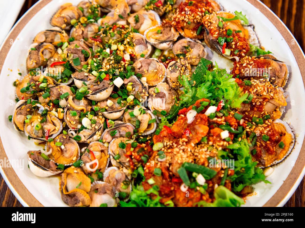 Kkomak muchim, Mar 27, 2023 : Korean food Kkomak muchim at a local ...