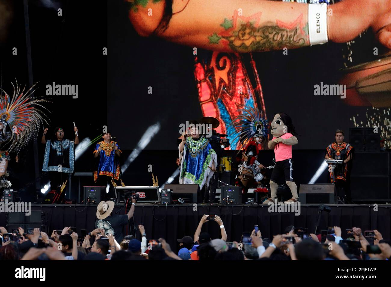 Mexico City, Mexico. 1st Apr, 2023. The Mexican Andean cumbia musical ...