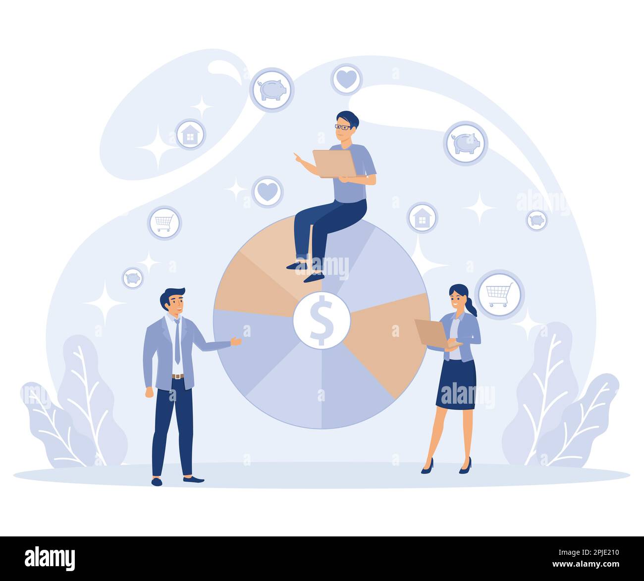 Budget management. Personal financial control. Cash flow. Tiny people ...