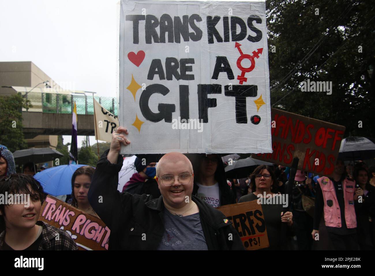 Sydney, Australia. 2nd April 2023. Protesters take part in the ...