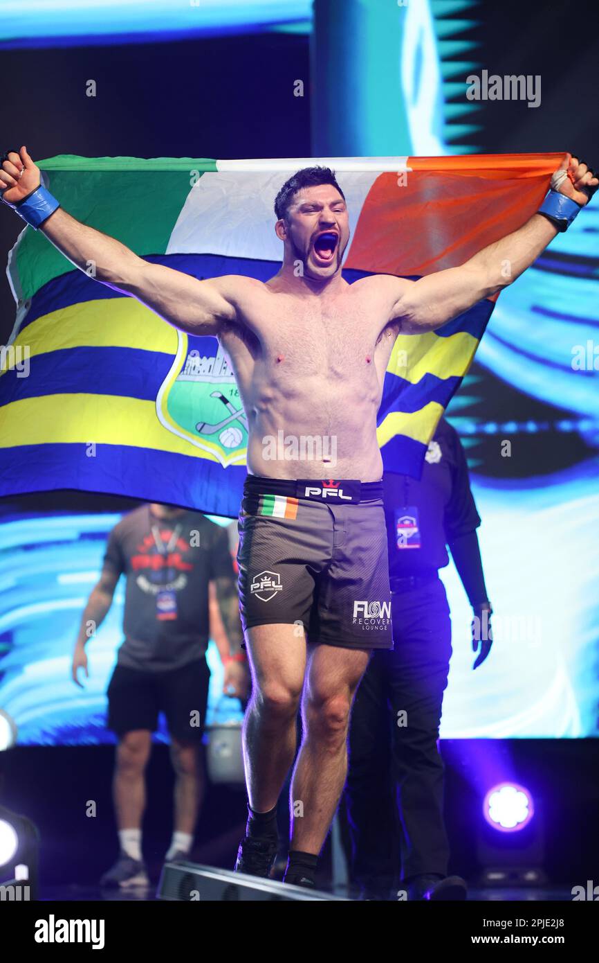 Las Vegas, NV, USA. 1st Apr, 2023. Light Heavyweight Will Fleury walks ...