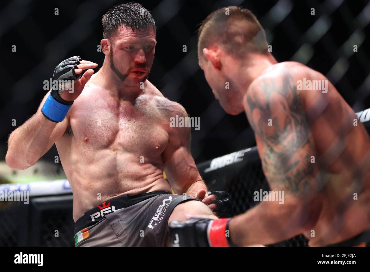 Las Vegas, NV, USA. 1st Apr, 2023. Light Heavyweight (L) Will Fleury ...