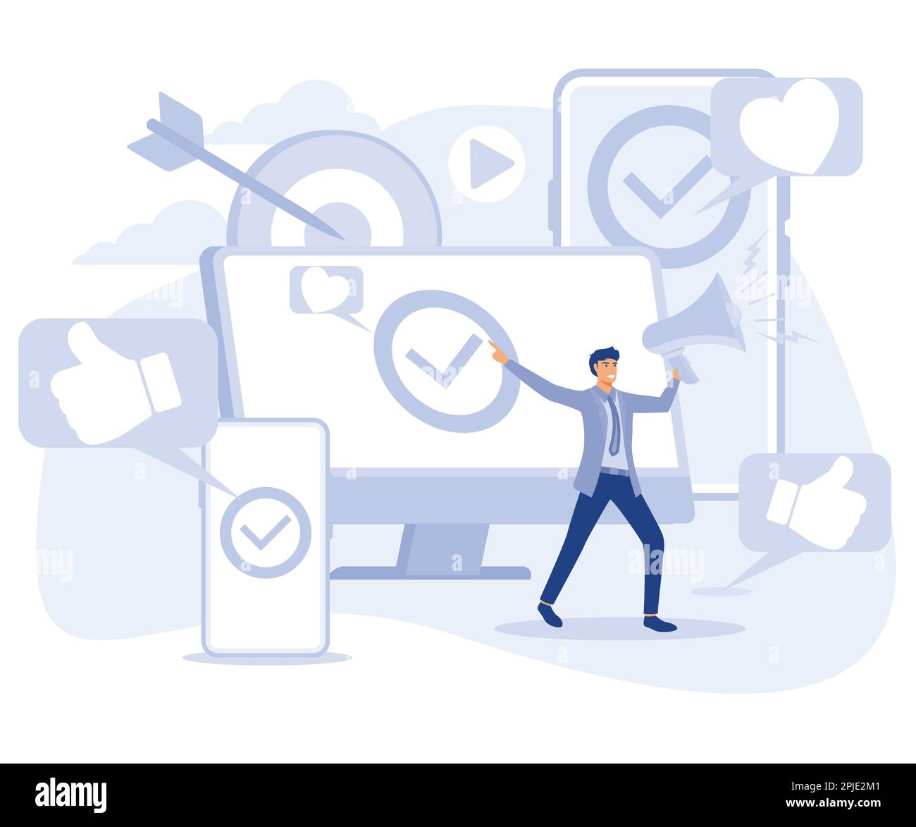 Online digital campaign concept, Advertising, cost per acquisition ...