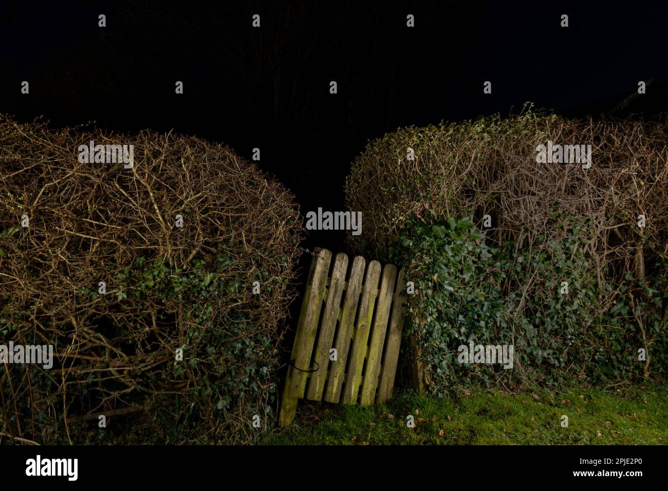 Painting with Light - Environmental - Old Gate Stock Photo - Alamy