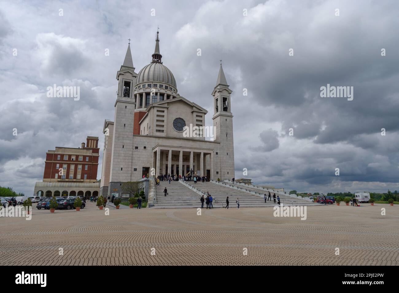 Facade of the Basilica of St Giovanni Bosco, Castelnuovo Don Bosco ...