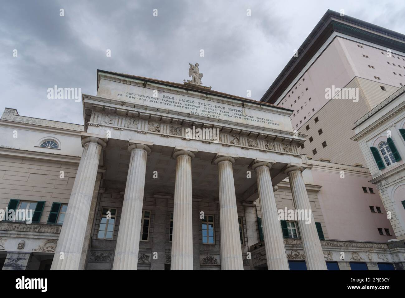 Theater Carlo Felice in the downtown of Genoa, Italy Stock Photo - Alamy