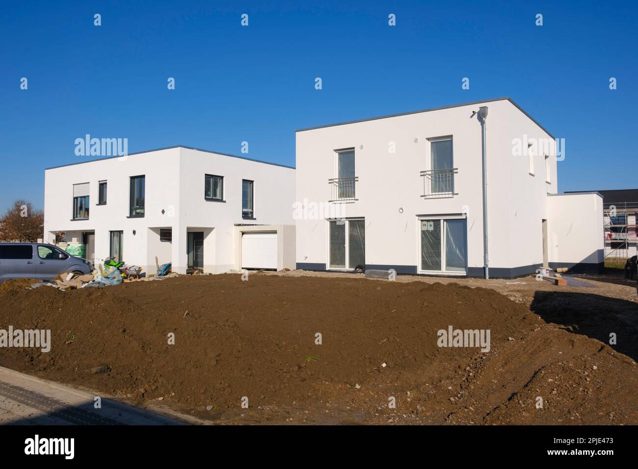 New building at a colony Stock Photo - Alamy