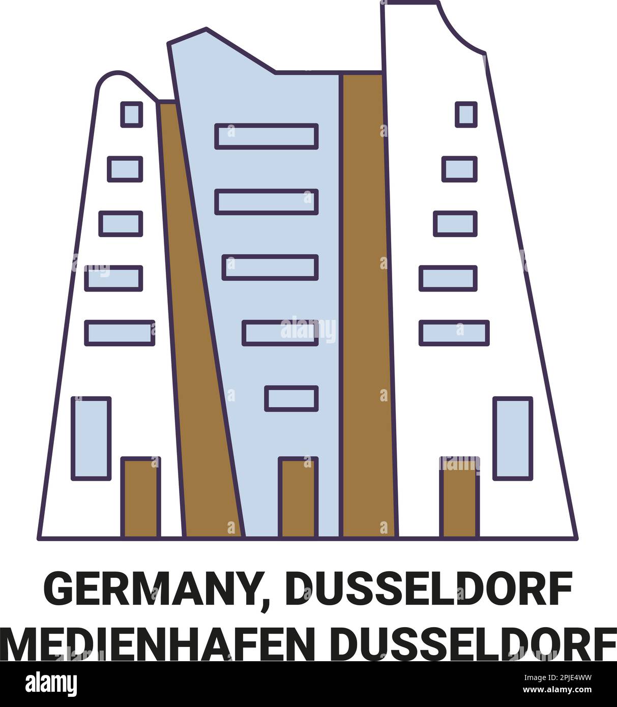 Dusseldorf port Stock Vector Images - Alamy