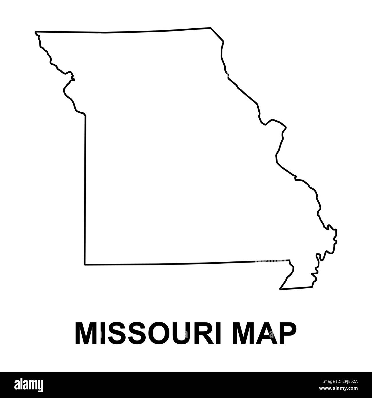 Missouri map shape, united states of america. Flat concept icon symbol ...