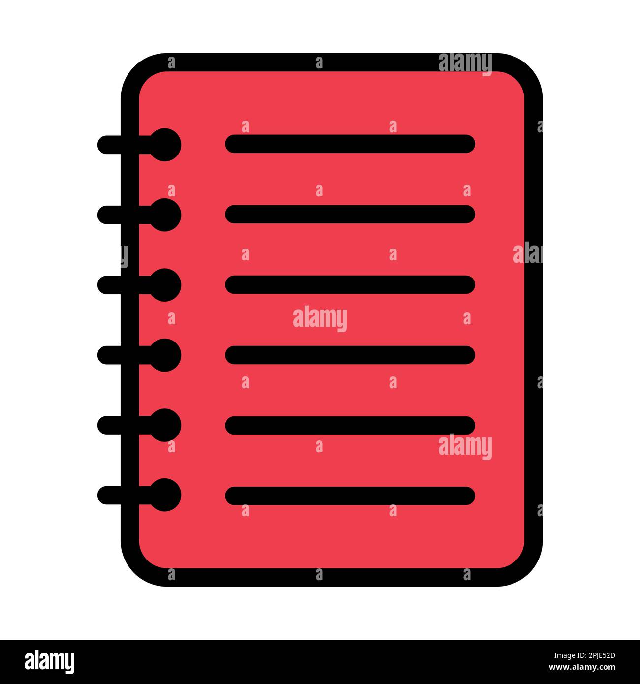 Spiral notebook icon, paper blank page symbol, note web flat vector ...