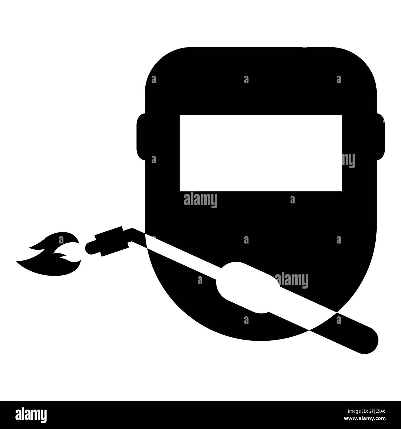 Welding technology icon, metal tool equipment symbol, safe weld vector ...
