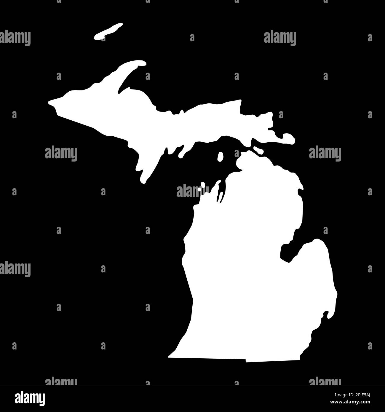 Michigan map shape, united states of america. Flat concept icon symbol ...