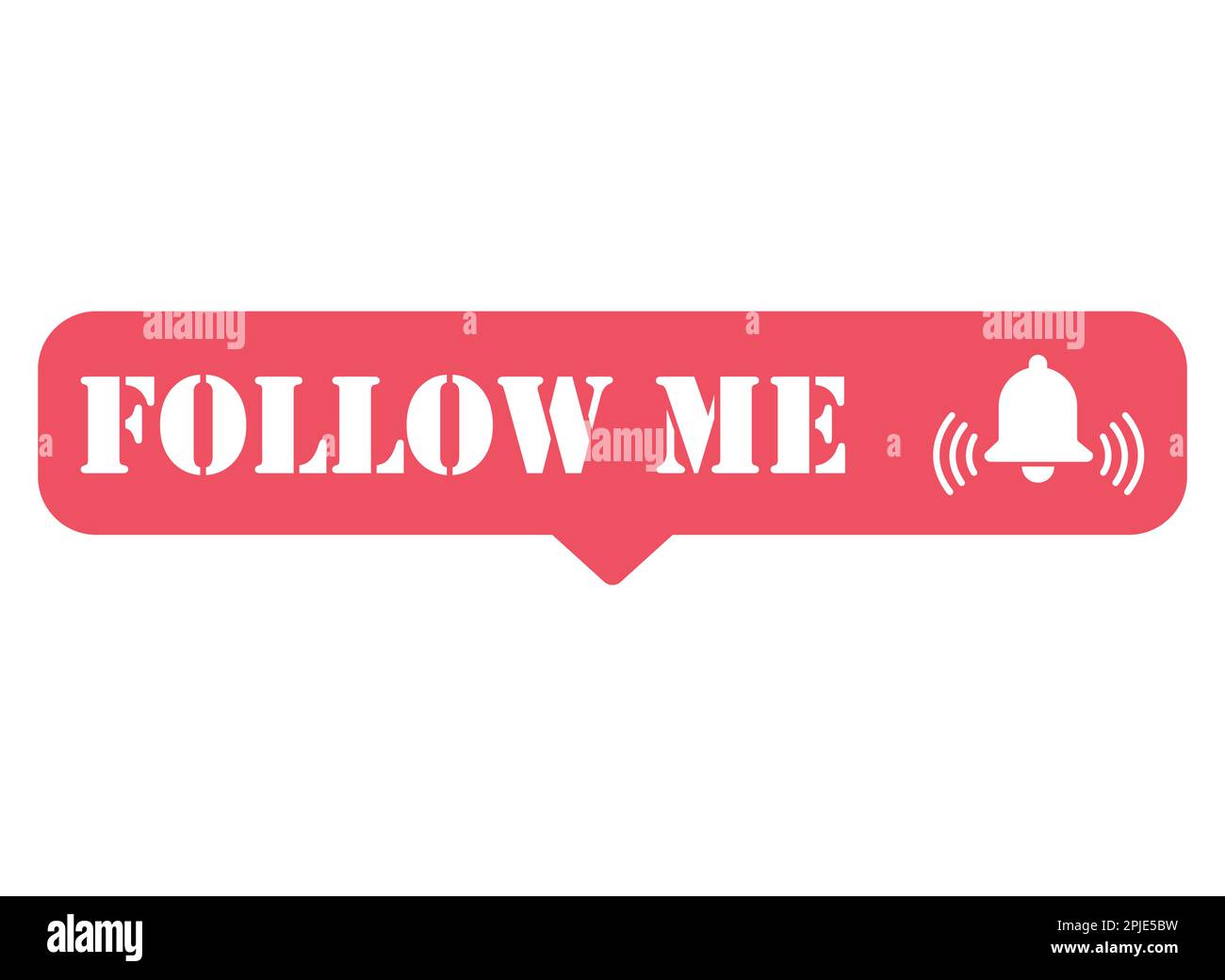 Follow me graphic concept symbol, speech button web label, vector ...
