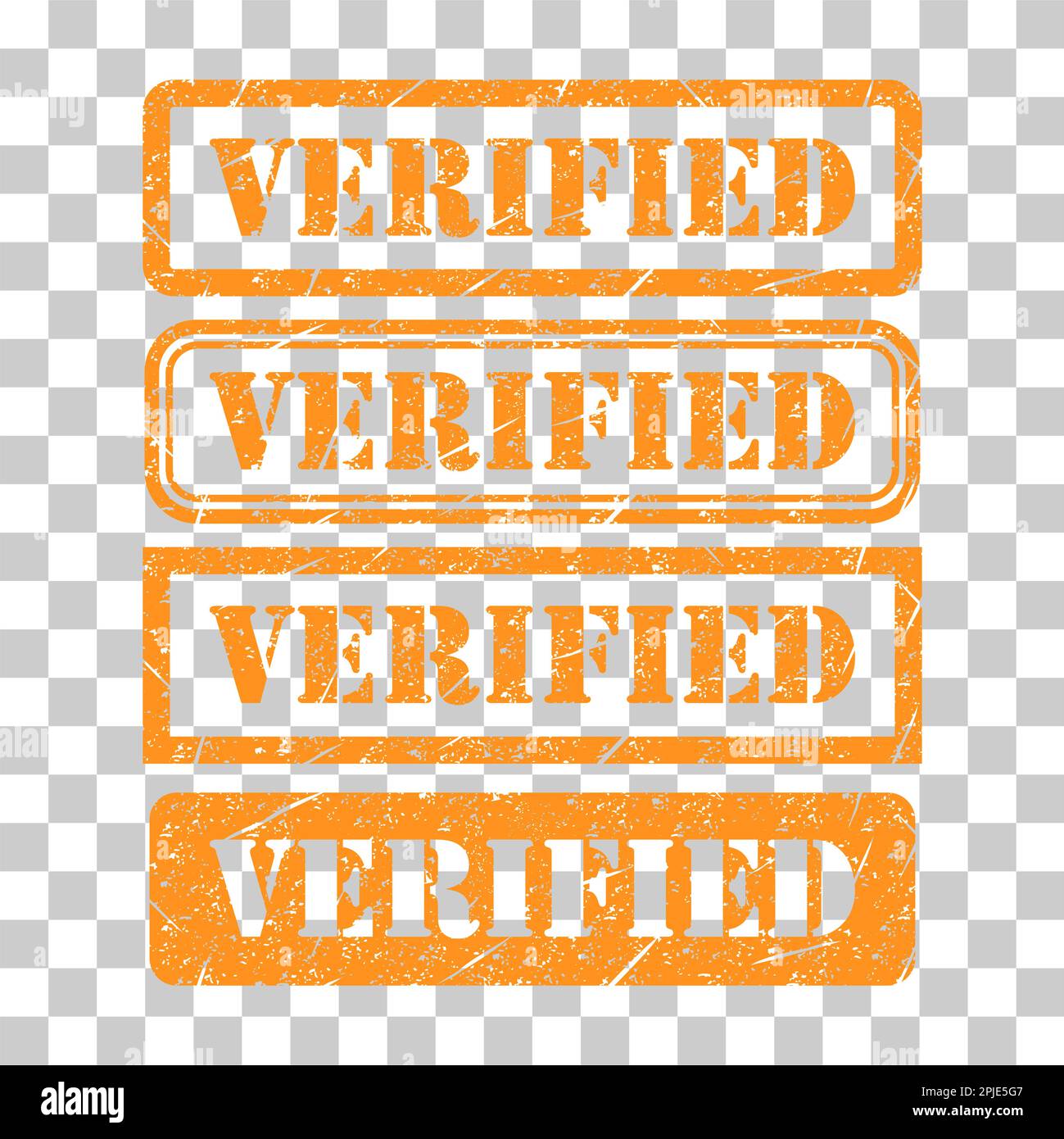 Set of Verified stamp symbol, label sticker sign button, text banner vector illustration Stock ...