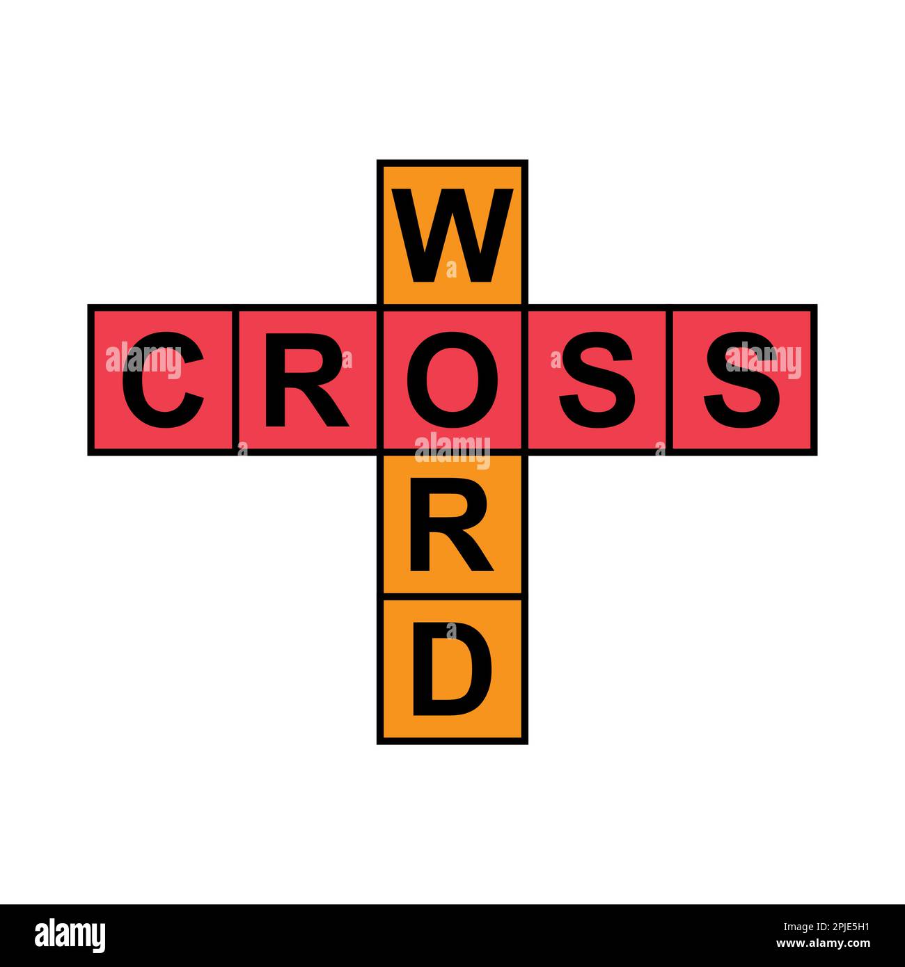Crossword concept icon, cross word graphic symbol, web flat vector ...