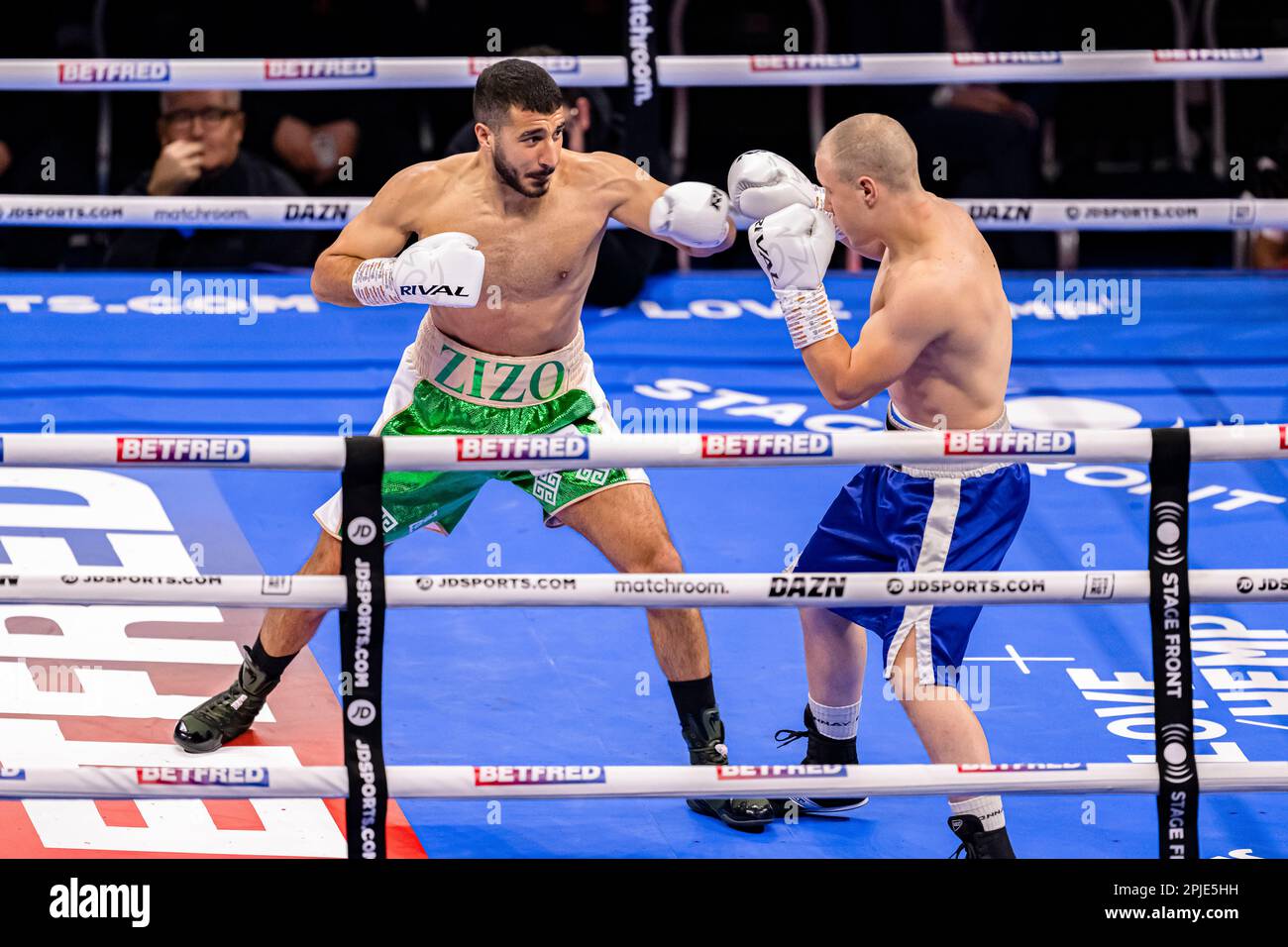 LONDON, UNITED KINGDOM. 01 Apr, 2023. Ziyad Almaayouf vs Georgi ... LONDON, UNITED KINGDOM. 01 Apr, 2023. Ziyad Almaayouf vs Georgi ...