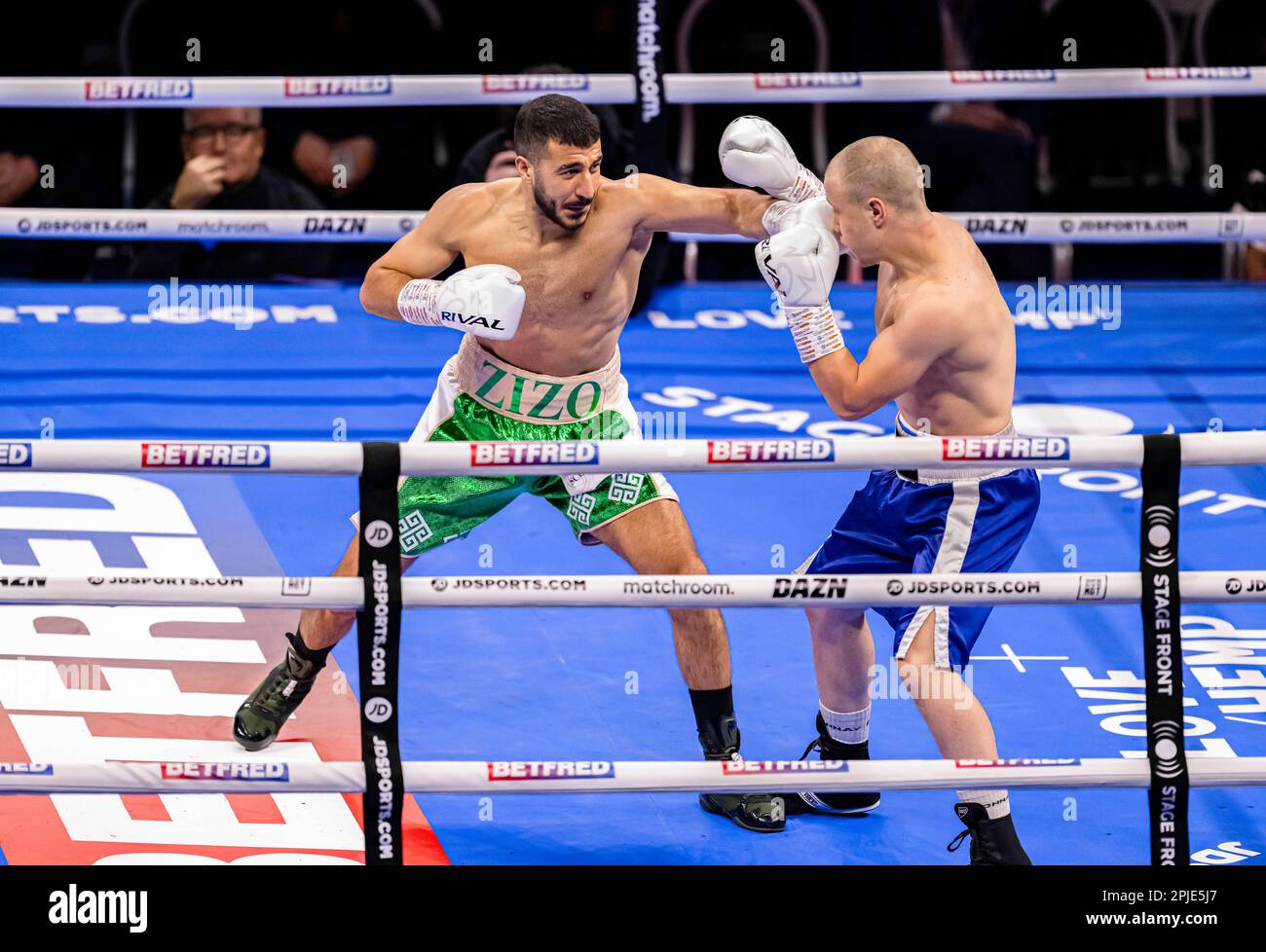 LONDON, UNITED KINGDOM. 01 Apr, 2023. Ziyad Almaayouf vs Georgi ... LONDON, UNITED KINGDOM. 01 Apr, 2023. Ziyad Almaayouf vs Georgi ...