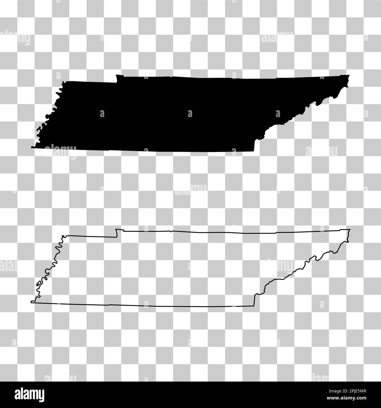 Set of Tennessee map shape, united states of america. Flat concept ...