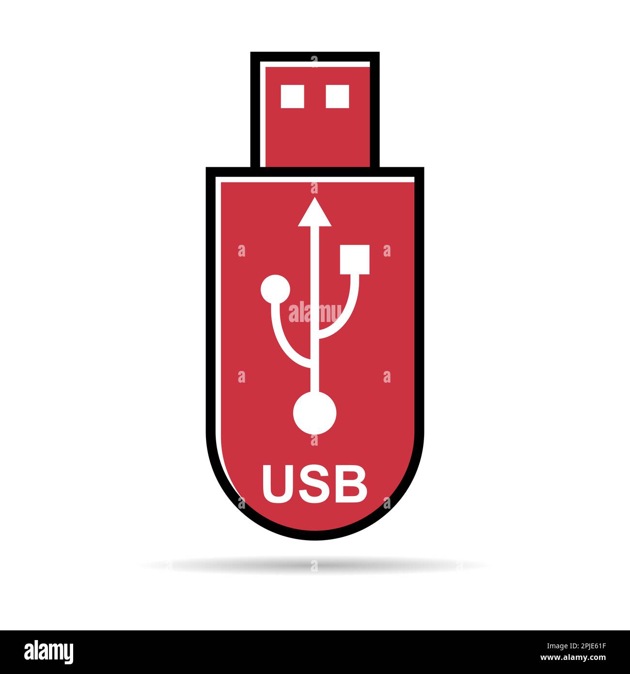 USB icon technology with shadow, connect device sign, electronic ...
