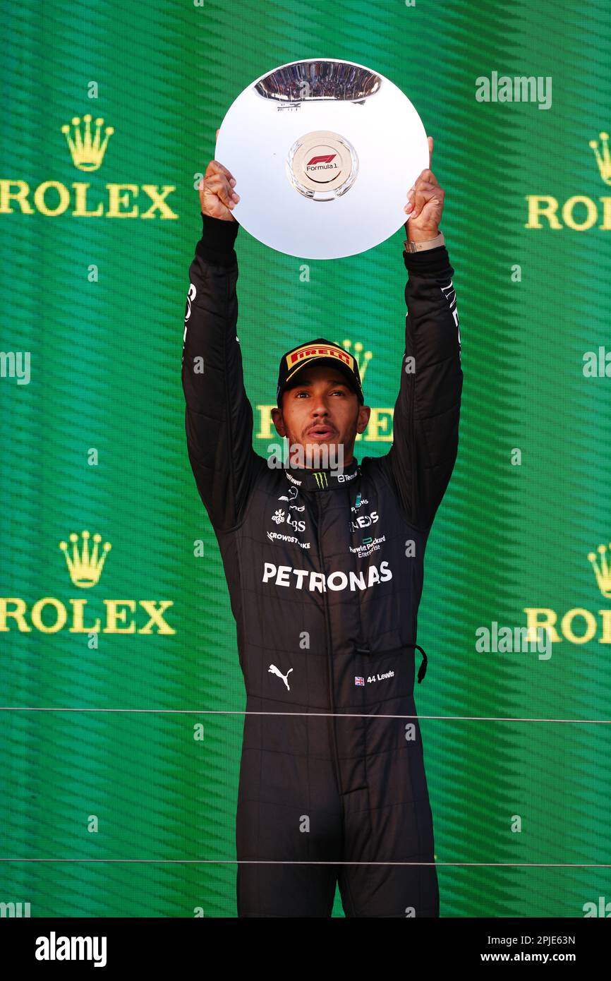 Melbourne, Australia. 02nd Apr, 2023. Lewis Hamilton (GBR) Mercedes AMG ...