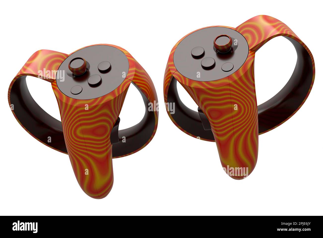 Virtual reality controllers for online gaming with seamless wavy ...