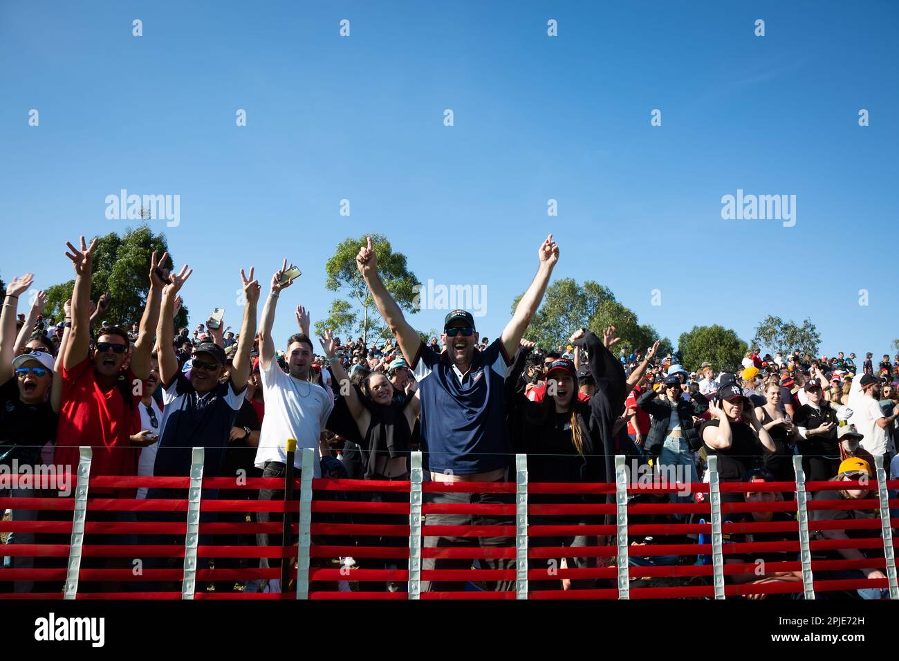 Melbourne, Australia, 2 April, 2023. Formula 1 fans cheer during The ...