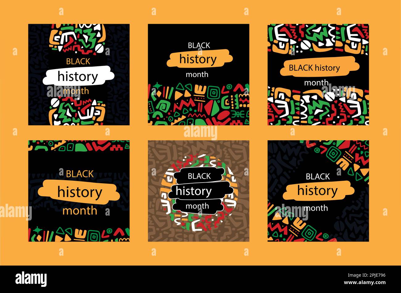 Set black history month posters. Black lives matter. Vector ...